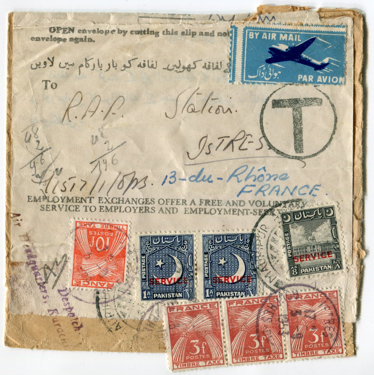 Solve A letter from Pakistan to France jigsaw puzzle online with 529 pieces