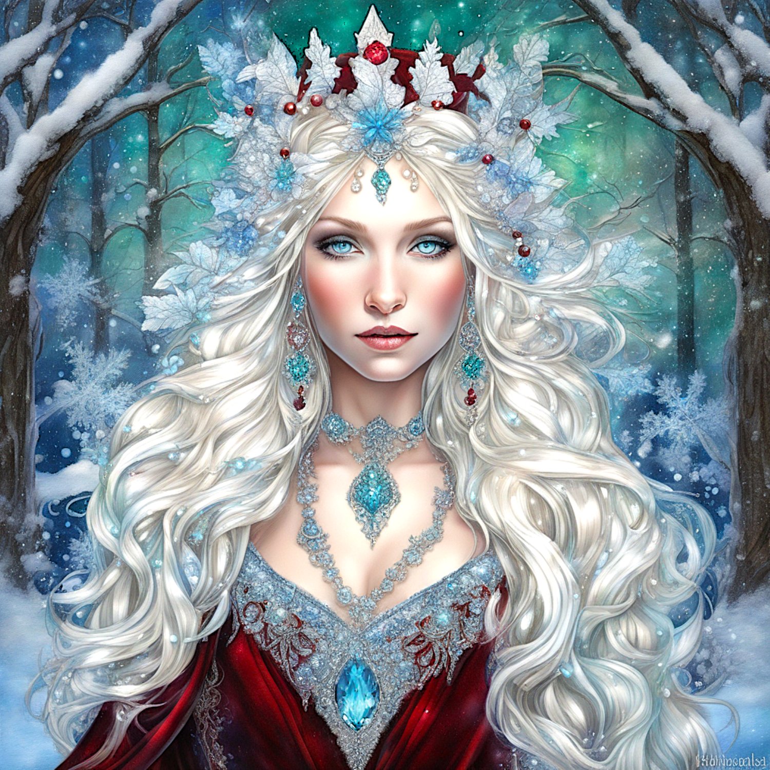 Solve Winter Queen - resize 9 - 600 pieces jigsaw puzzle online with ...
