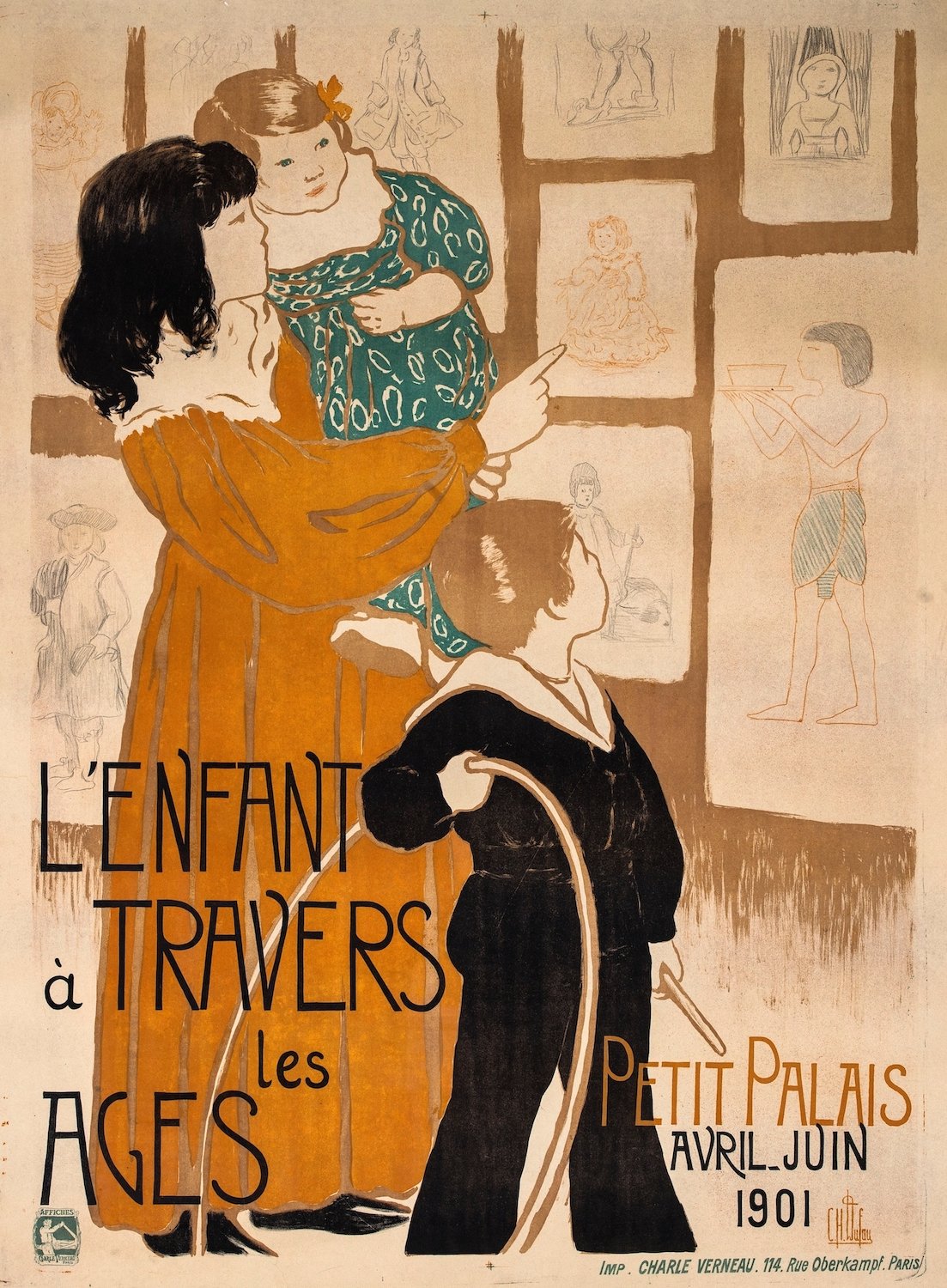 Solve Clémentine-Hélène Dufau - Art Nouveau Poster: "L’Enfant à Travers ...