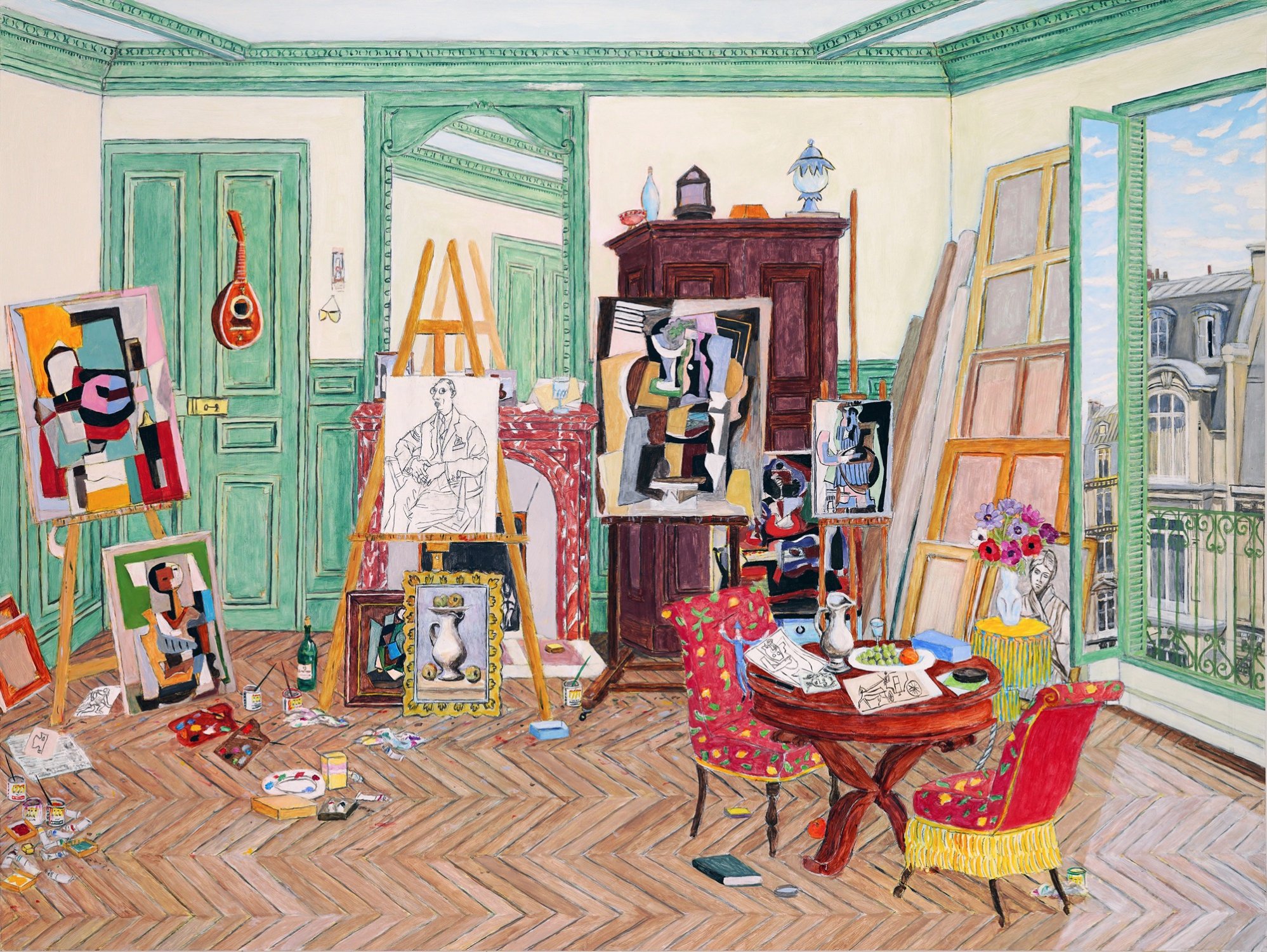 Solve Picasso's studio, Paris Damian Elwes jigsaw puzzle online with ...