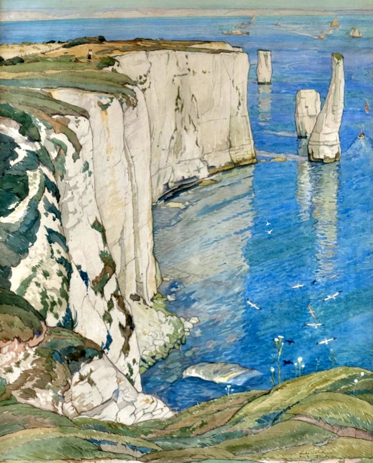 Solve The White Cliffs Of Dover jigsaw puzzle online with 80 pieces
