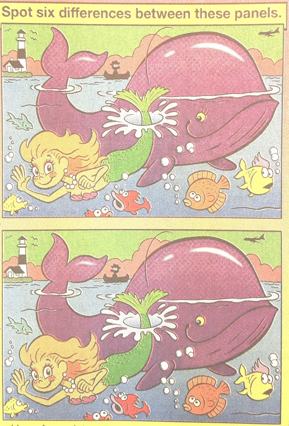 Solve Spot the 6 Differences jigsaw puzzle online with 35 pieces