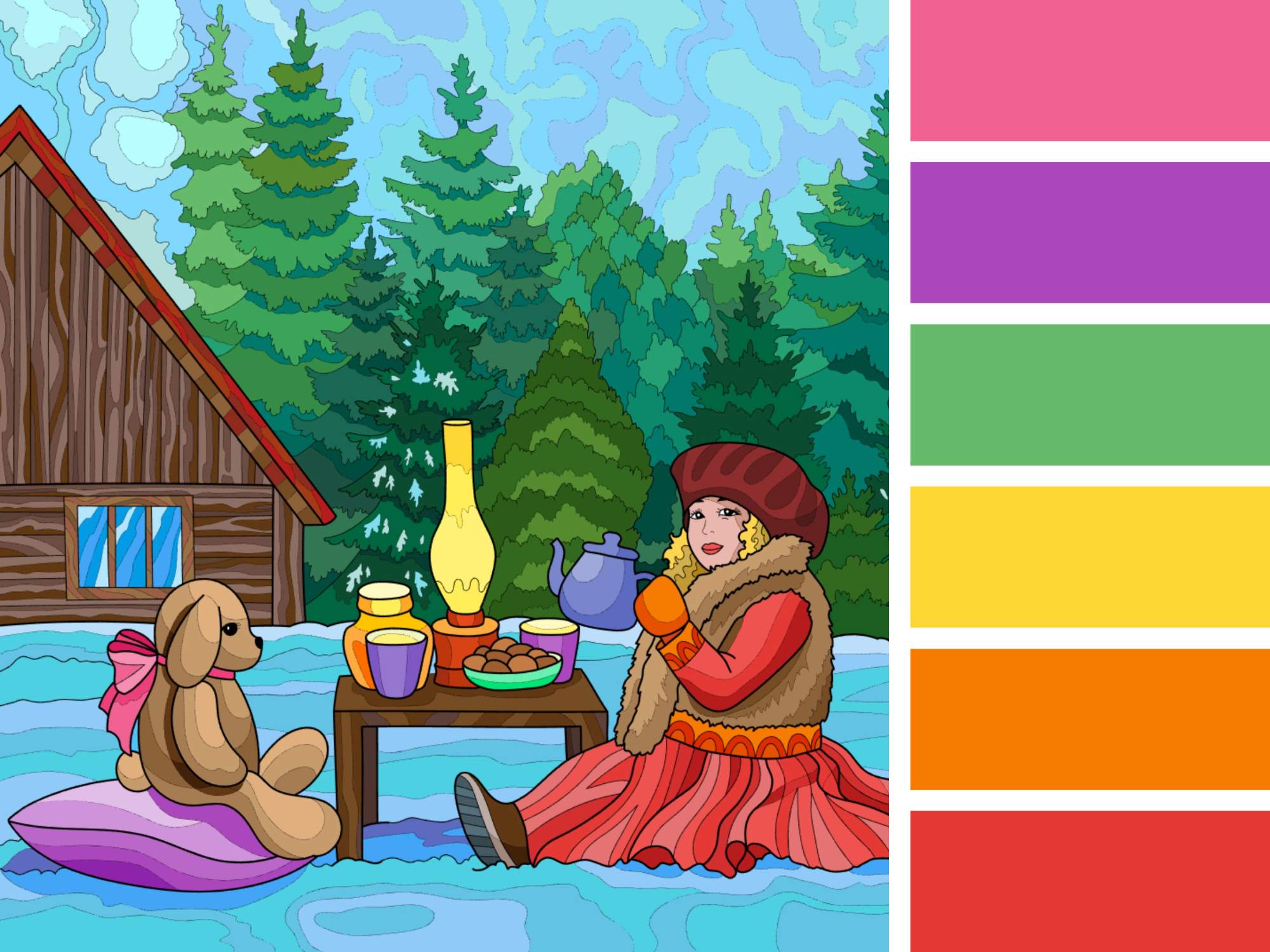 Solve Color Palette 110 jigsaw puzzle online with 252 pieces