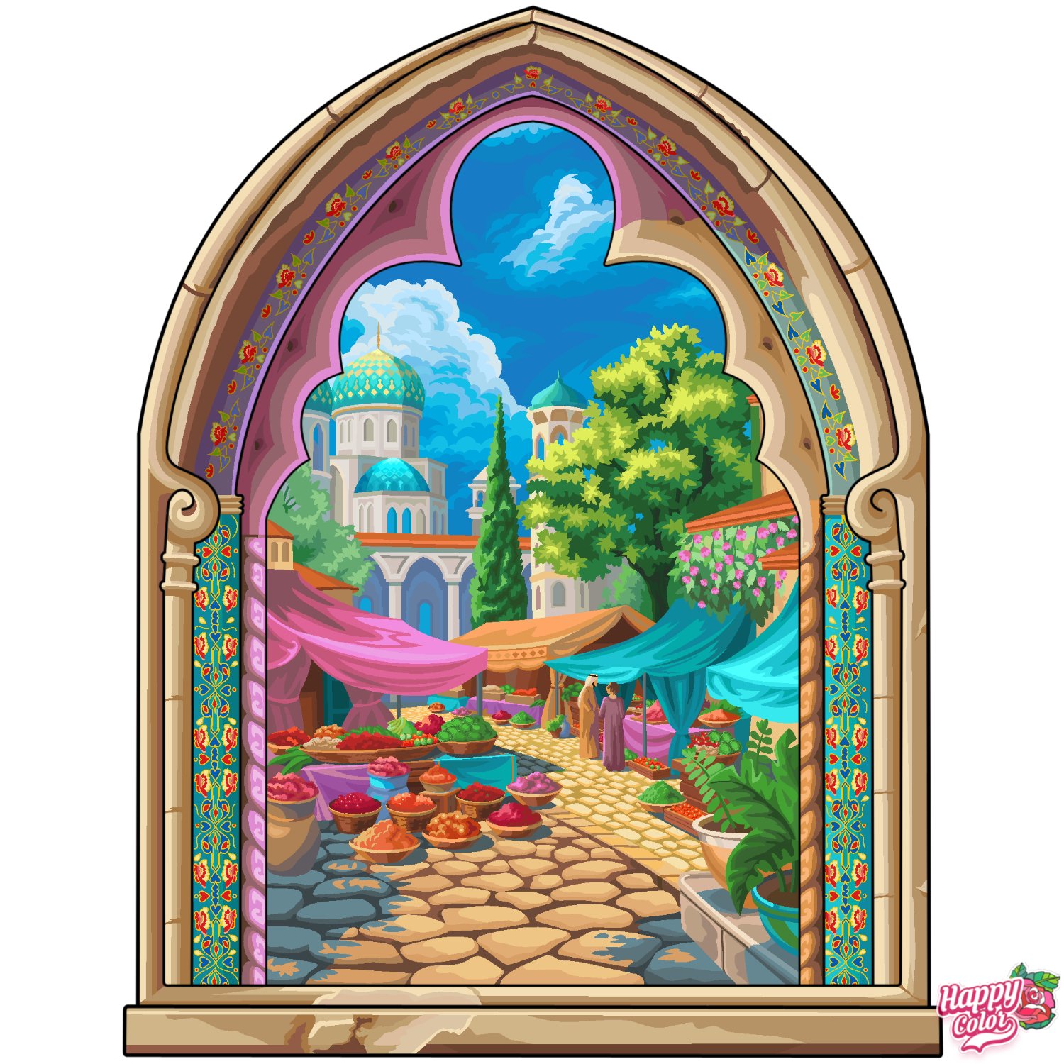 Solve Through the window. . . . . jigsaw puzzle online with 64 pieces