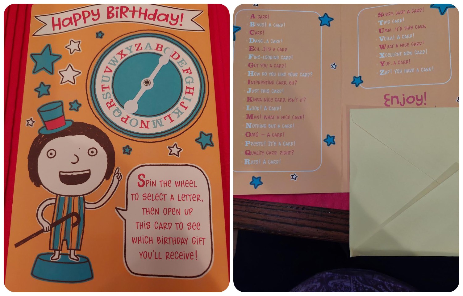 Solve Funny Birthday Card jigsaw puzzle online with 12 pieces