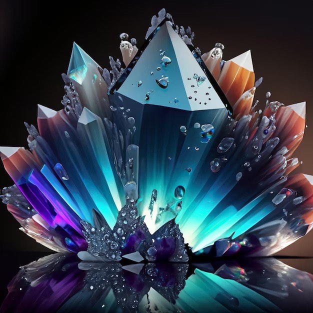 Solve Crystals Reaching Out jigsaw puzzle online with 9 pieces