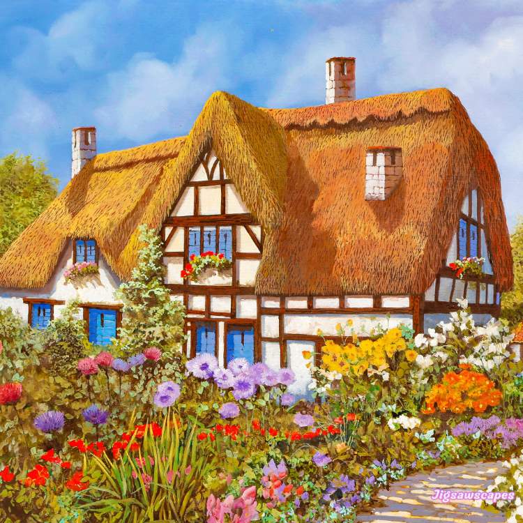 Jigsaw Puzzle | Thatched roof . . . . . | 9 pieces | Jigidi