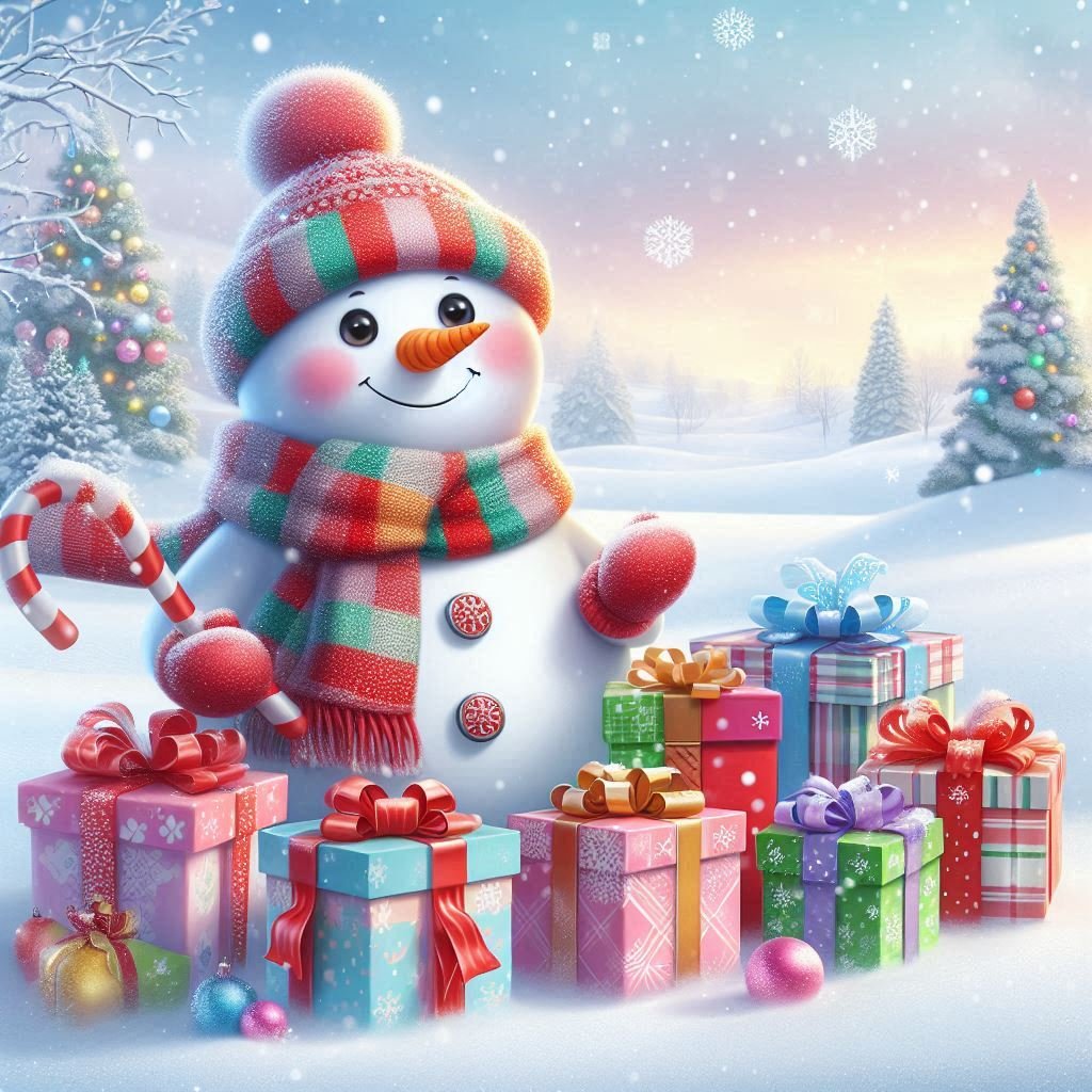 Solve Snowman jigsaw puzzle online with 81 pieces