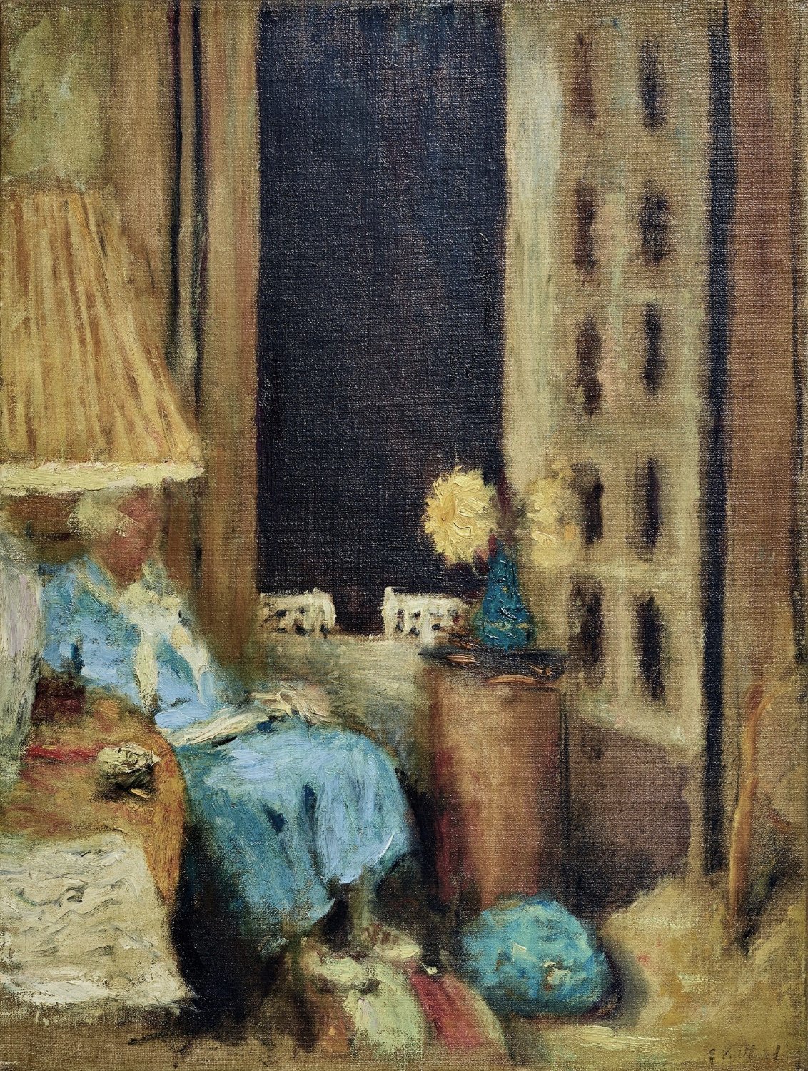 Solve 4th of 8 /Edouard Vuillard (French, 1868 – 1940) - Open Window at Night, circa 1930. / The ...