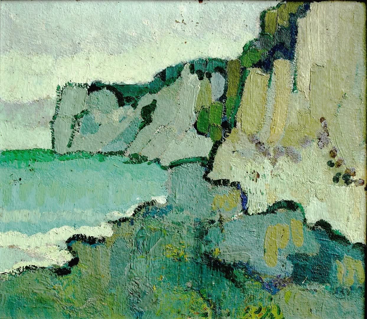 Solve Ilse Heller-Lazard (Swiss German, 1884 - 1934) - Coast with Chalk ...