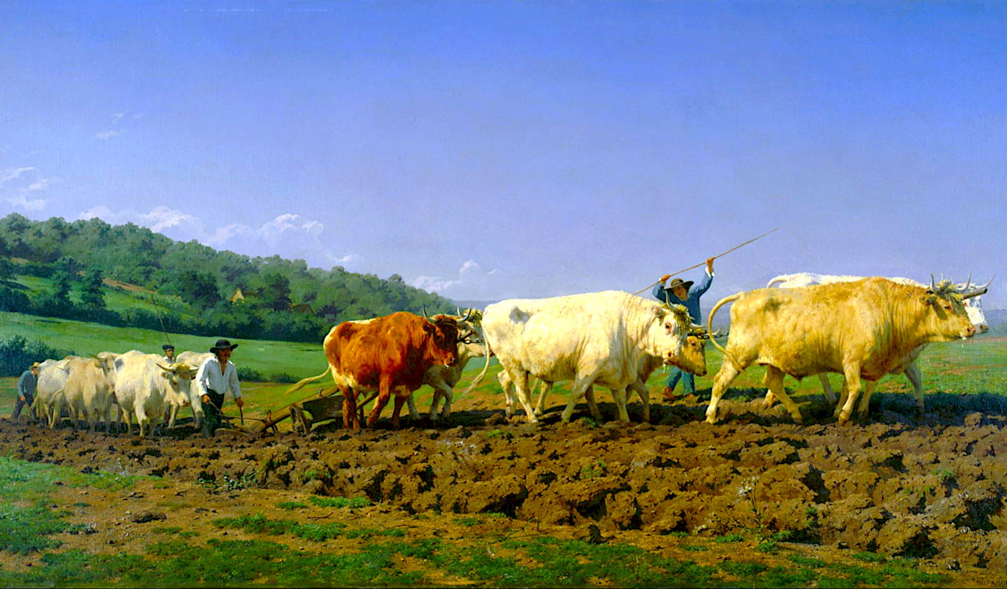 Jigsaw Puzzle | 84 pieces | Ploughing in Nevers (1849) | Jigidi