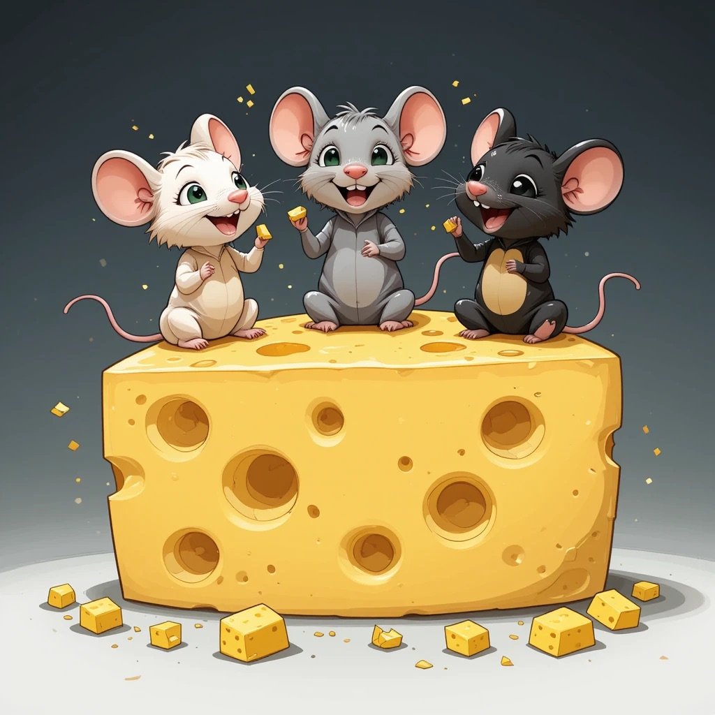 Solve Cheese party time! jigsaw puzzle online with 49 pieces