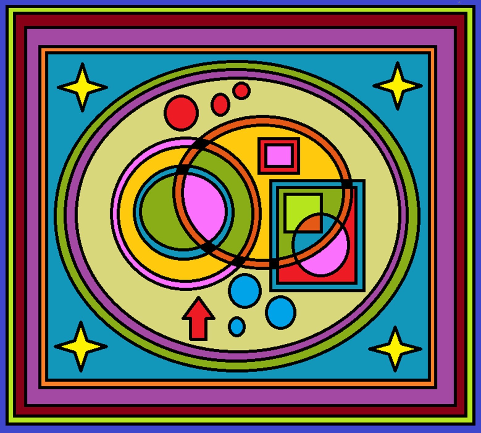 Solve Colored Shapes jigsaw puzzle online with 110 pieces