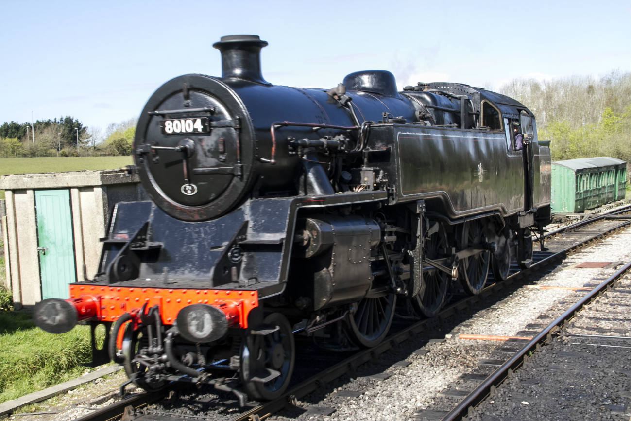 Solve swanage railway 19-04-2016 BR Standard Class 4 80104 1955 on run ...