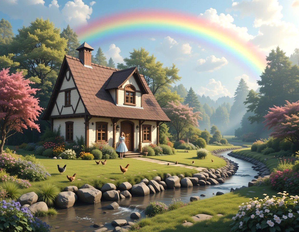 Solve Life at the Cottage jigsaw puzzle online with 252 pieces