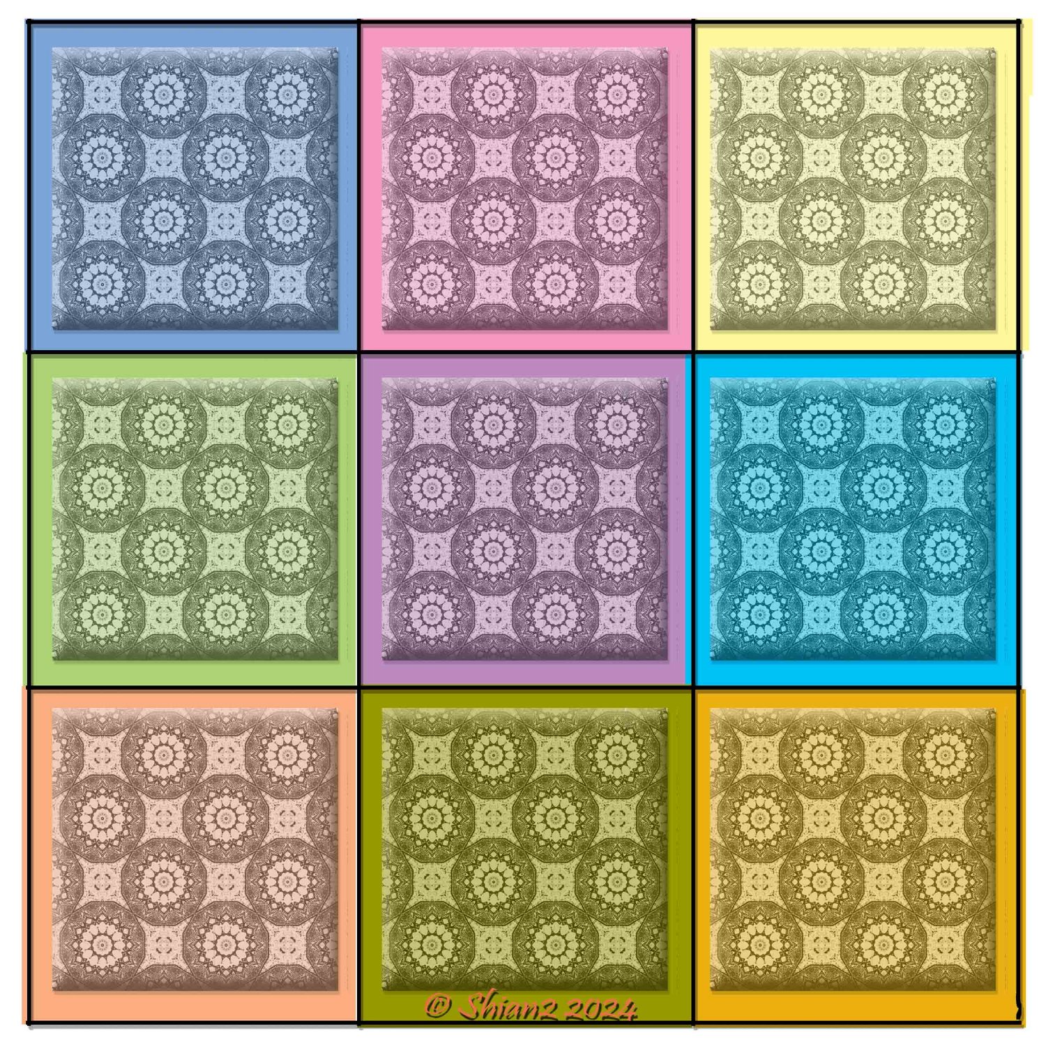 Solve Nine Blocks jigsaw puzzle online with 225 pieces