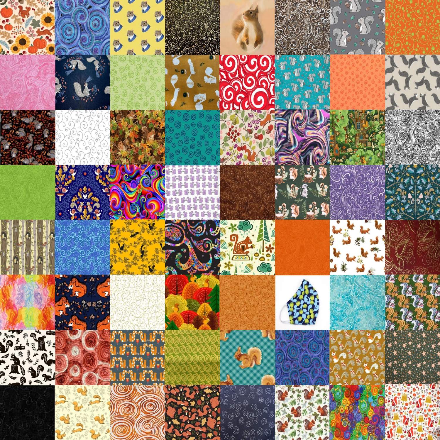 Solve Swirls and Squirrels jigsaw puzzle online with 196 pieces