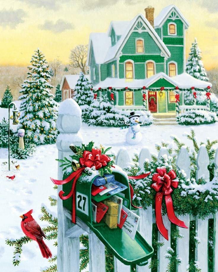 Solve A SNOWY DAY jigsaw puzzle online with 80 pieces