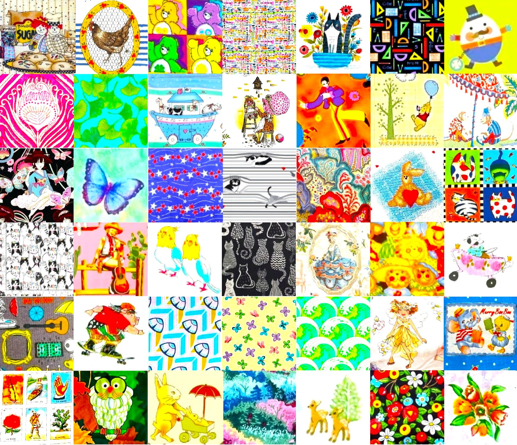 Solve PATCHWORK DISCONTINUED FABRICS 7 jigsaw puzzle online with 72 pieces