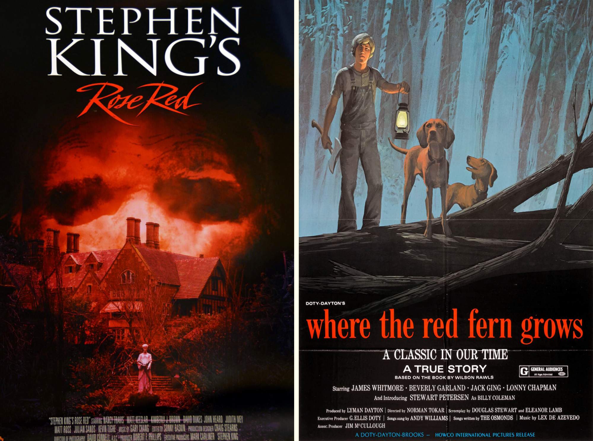 Solve Rose Red ~ 2002 and Where the Red Fern Grows ~ 1974 jigsaw puzzle ...