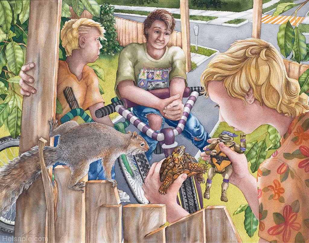 Solve Mary Helsaple Artwork - 'Turtle Magic' jigsaw puzzle online with ...