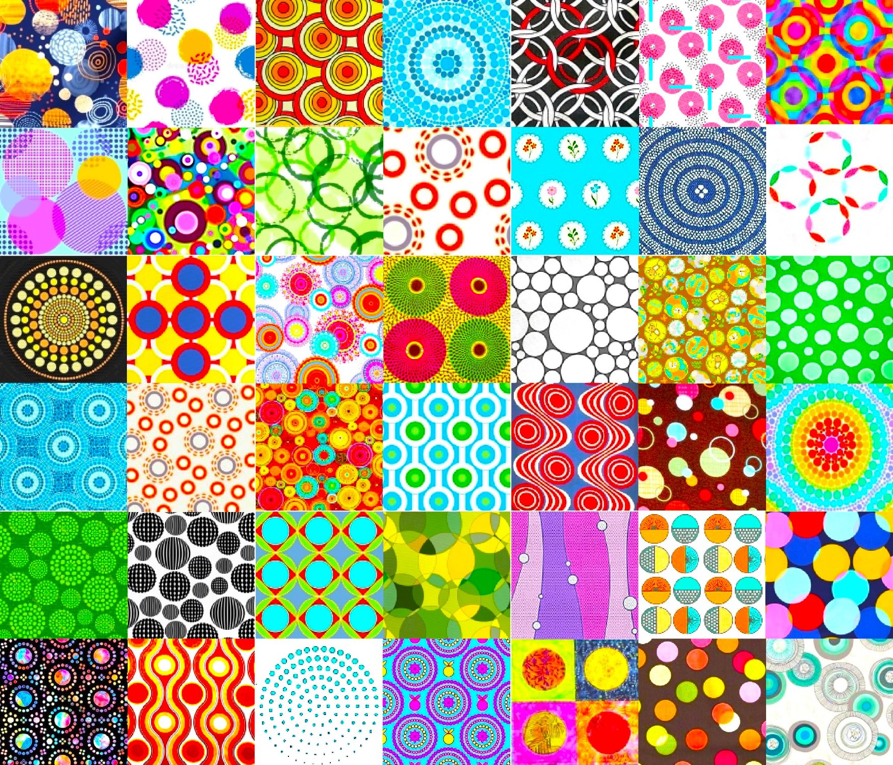 Solve PATCHWORK CIRCLES 68 jigsaw puzzle online with 72 pieces