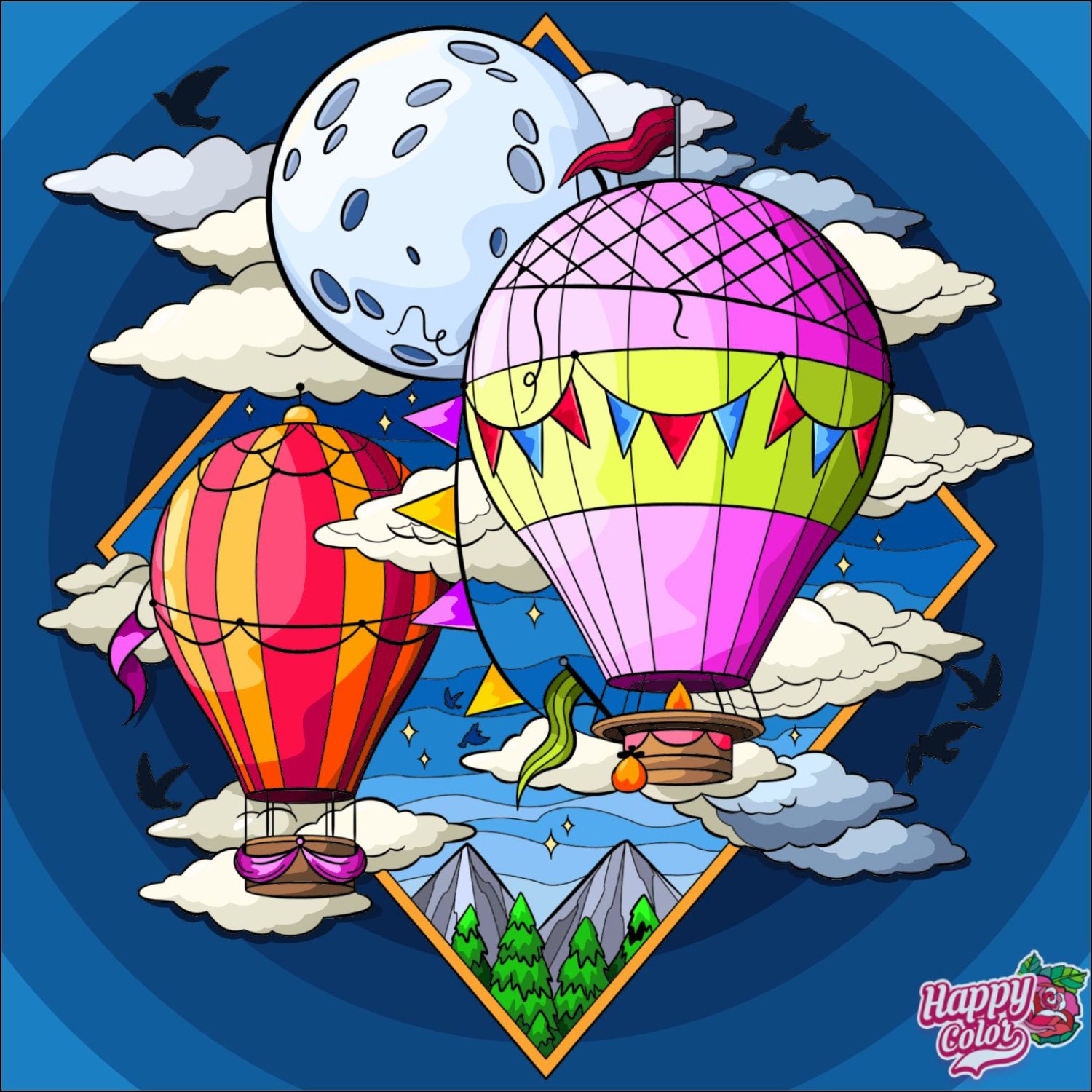 Solve PUZZLE - Colorful Hot Air Balloons jigsaw puzzle online with 81 ...
