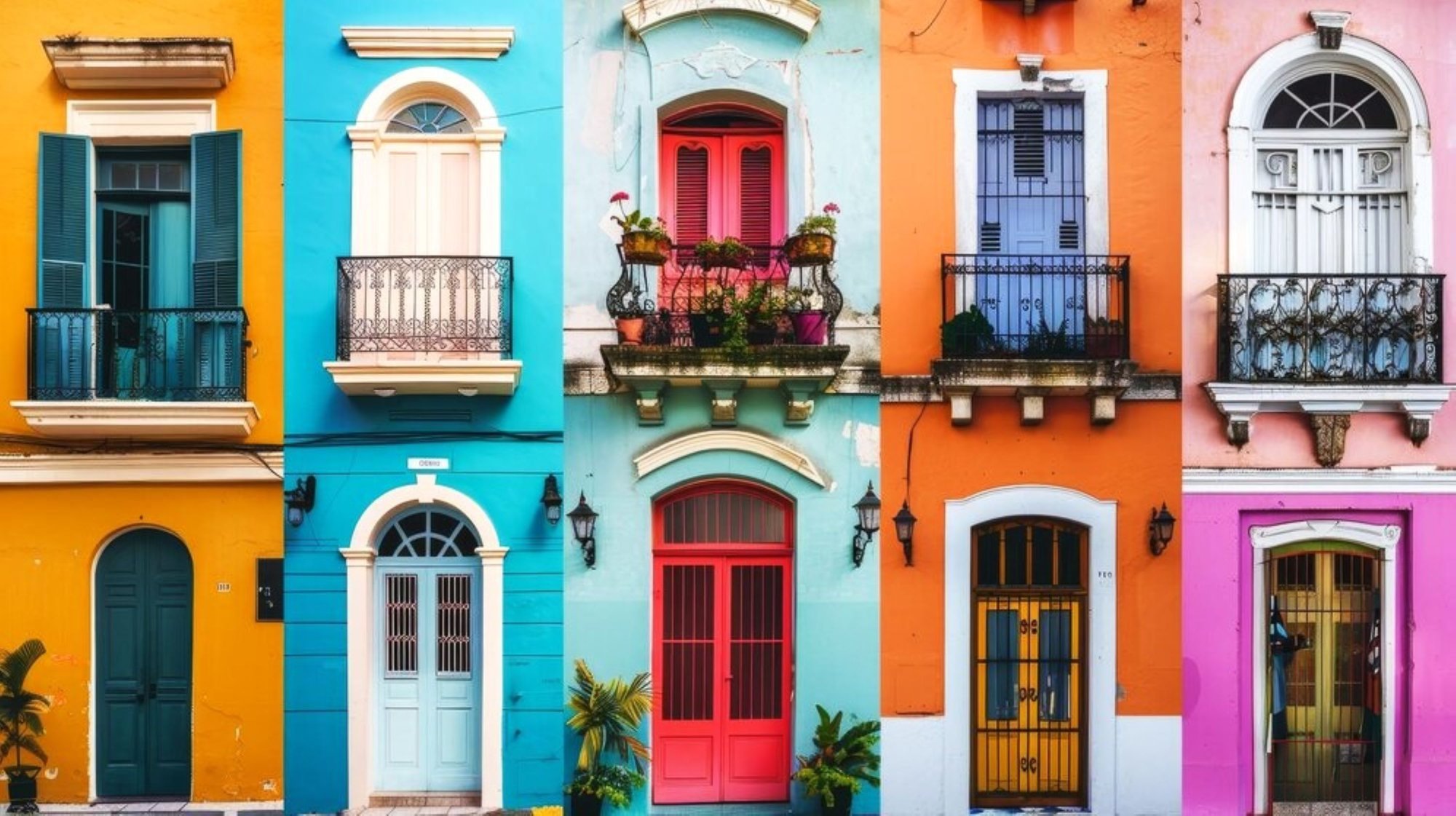 Jigsaw Puzzle | 66 pieces | Casas de Colores | Jigidi