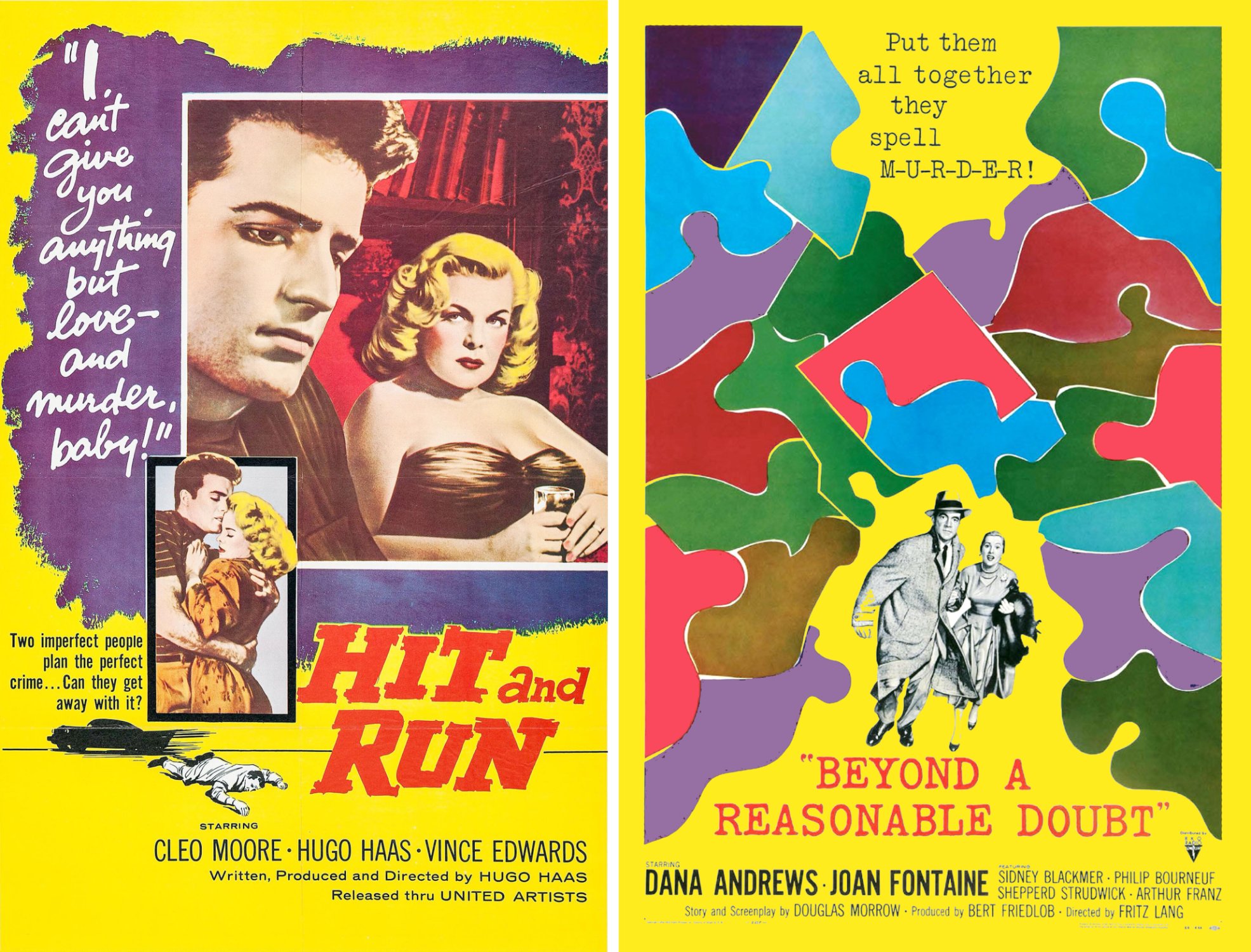 Solve Hit and Run ~ 1957 and Beyond a Reasonable Doubt ~ 1946 jigsaw ...