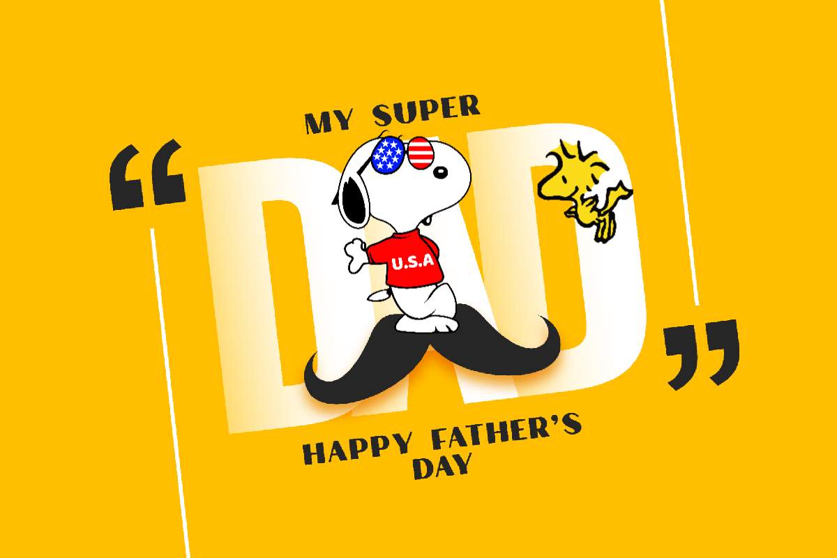 Solve Snoopy Father's Day jigsaw puzzle online with 77 pieces