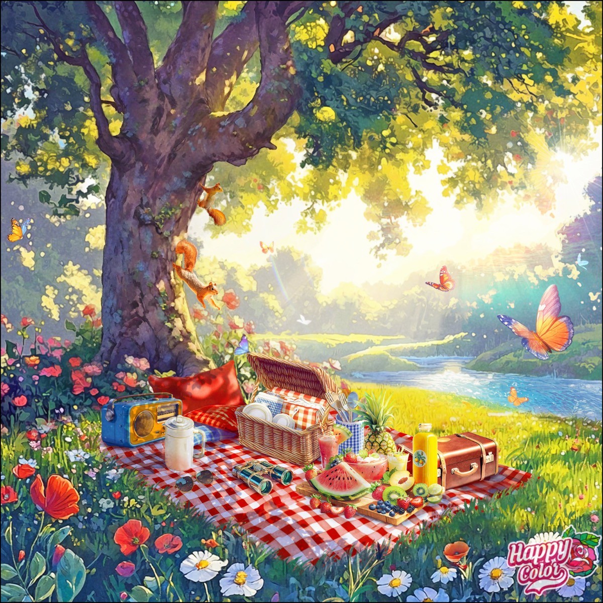 Solve Good Day for a Picnic jigsaw puzzle online with 144 pieces