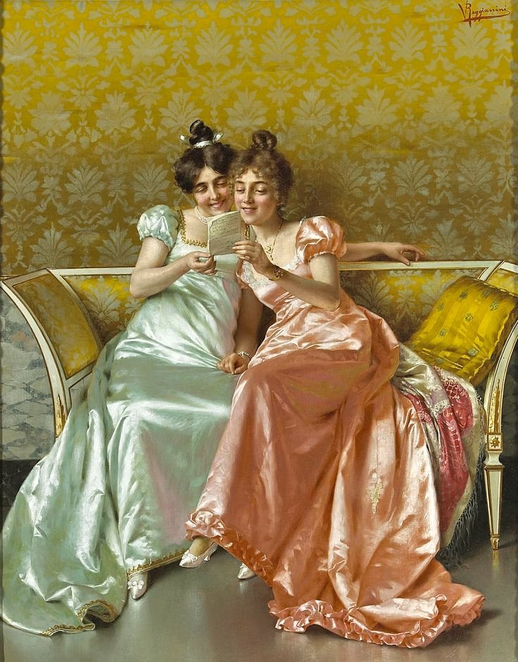 Solve Vittorio Reggianini_ The Letter, c_ 1895 _ Italian Realism _ Oil ...