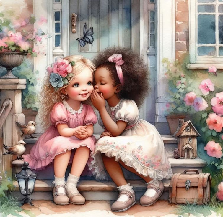 Solve Sharing Secrets jigsaw puzzle online with 72 pieces