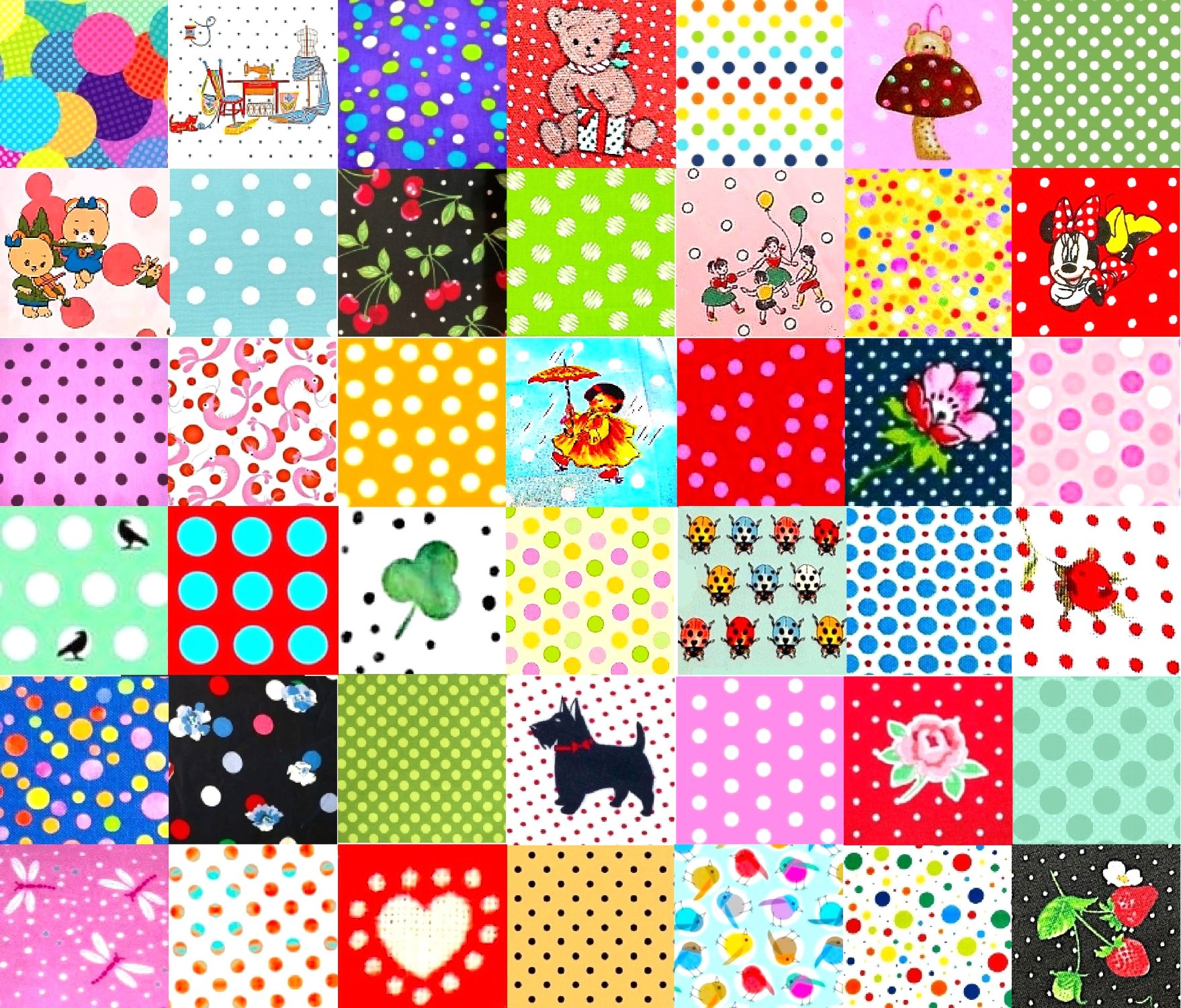 Solve PATCHWORK POLKA DOTS 33 jigsaw puzzle online with 143 pieces