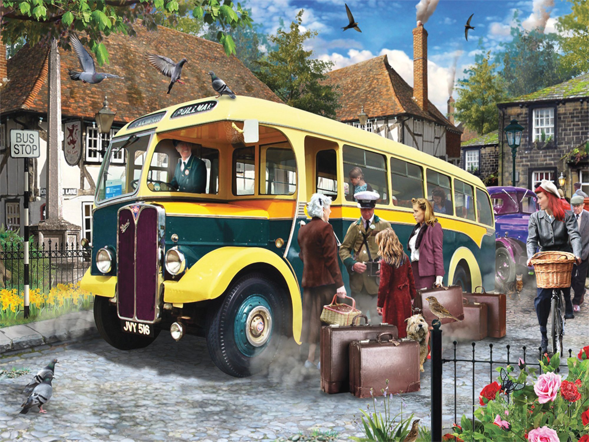 Solve Catching The Bus jigsaw puzzle online with 352 pieces
