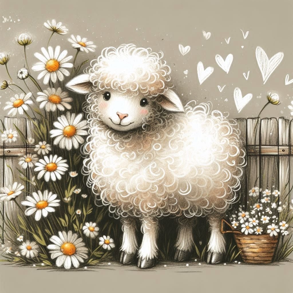 Solve Little sheep (the number of pieces can be changed from 9 to 306) jigsaw puzzle online with ...