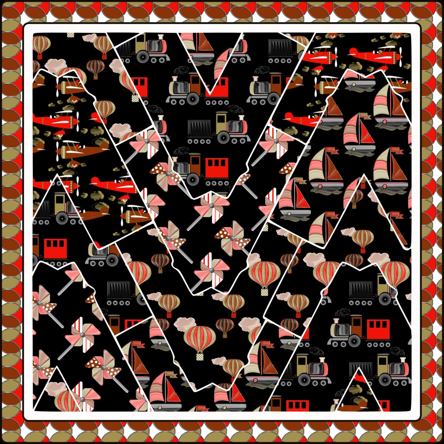 Solve Train mosaic 400 jigsaw puzzle online with 400 pieces