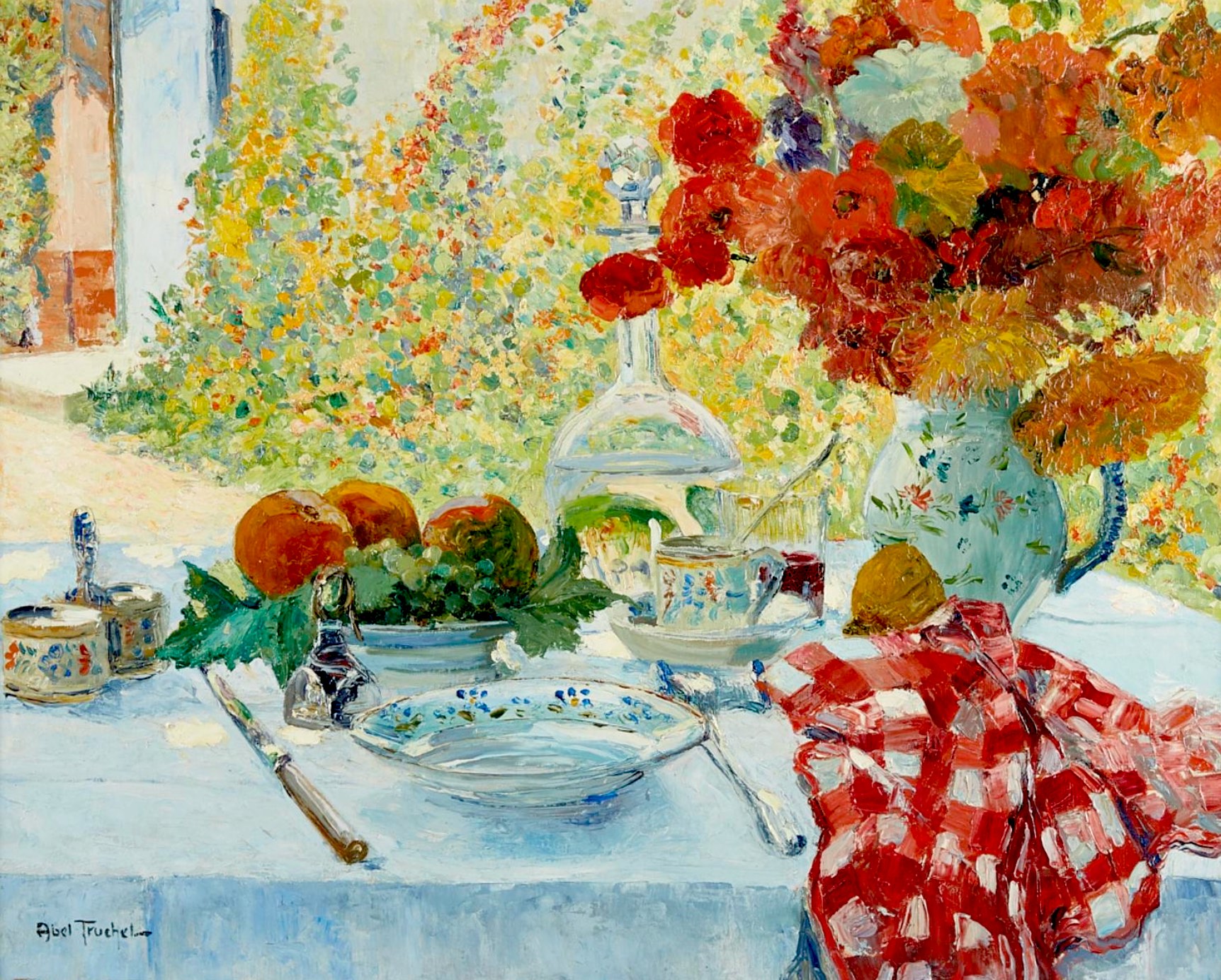 Solve Louis Abel-Truchet (French, 1857–1918), Le Déjeuner au Jardin ...