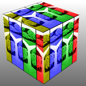 Solve cube jigsaw puzzle online with 9 pieces