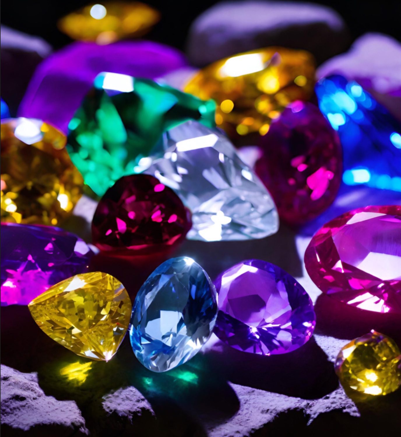 Solve Gemstone Bling jigsaw puzzle online with 132 pieces