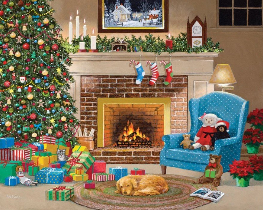 Solve Christmas Eve jigsaw puzzle online with 168 pieces