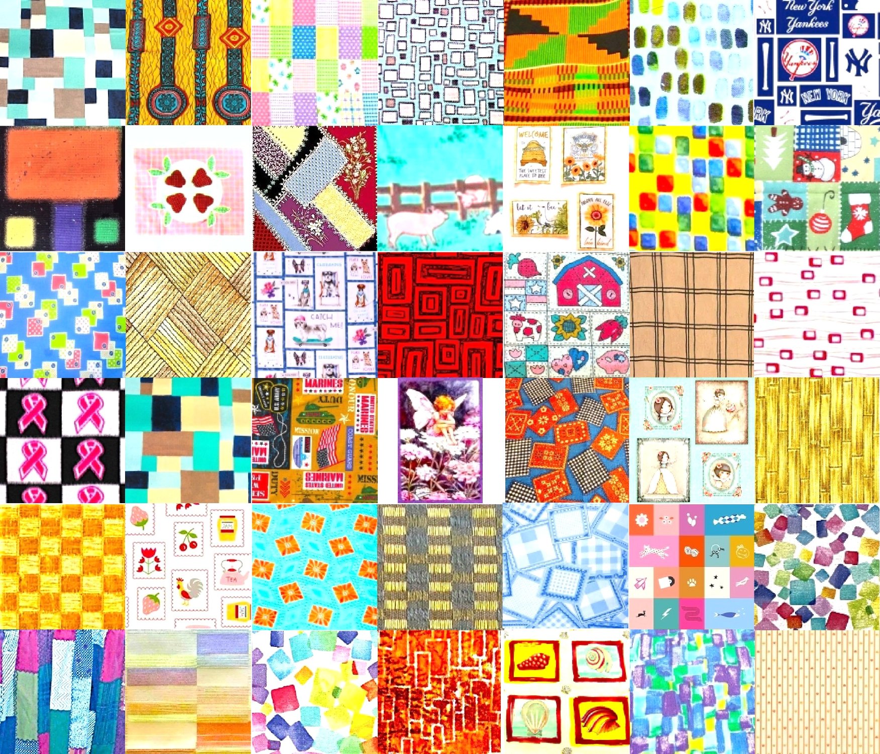 Solve PATCHWORK RECTANGLES 53 jigsaw puzzle online with 72 pieces