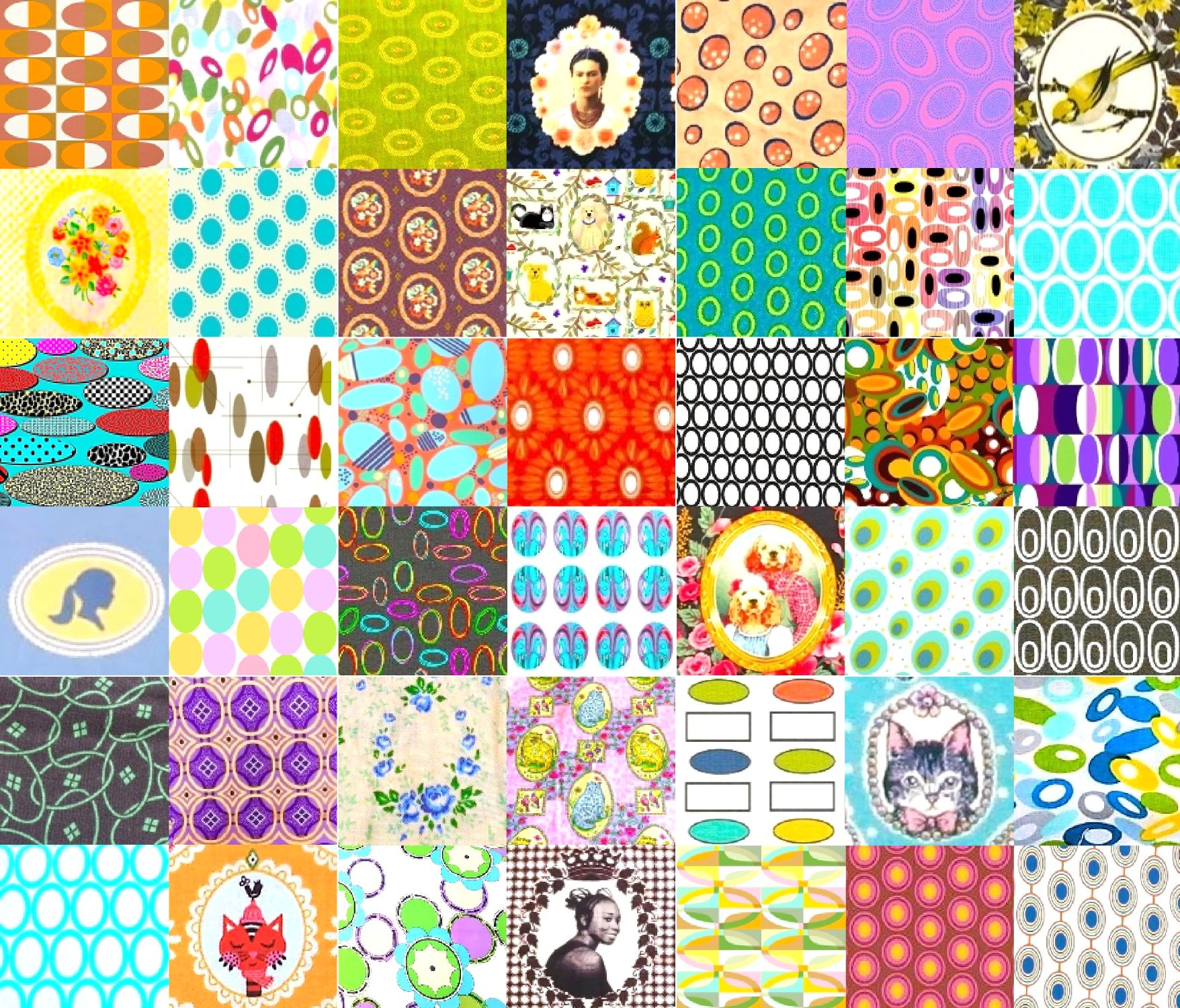 Solve PATCHWORK OVALS 62 jigsaw puzzle online with 378 pieces