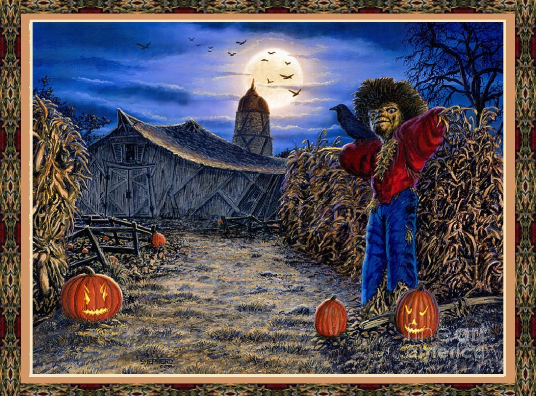 Solve The Spooky Scarecrow jigsaw puzzle online with 108 pieces