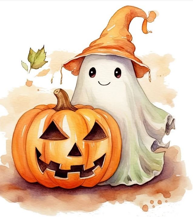 Solve halloween ghost jigsaw puzzle online with 99 pieces