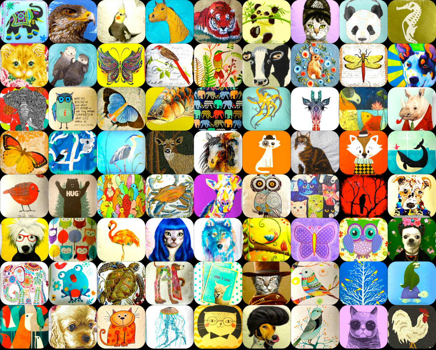 Solve Animal Pillows! (XL) jigsaw puzzle online with 396 pieces