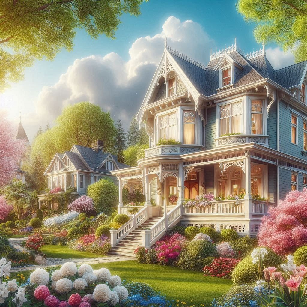 Solve Victorian Home jigsaw puzzle online with 49 pieces