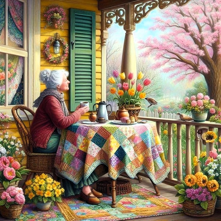Solve Enjoying spring jigsaw puzzle online with 144 pieces
