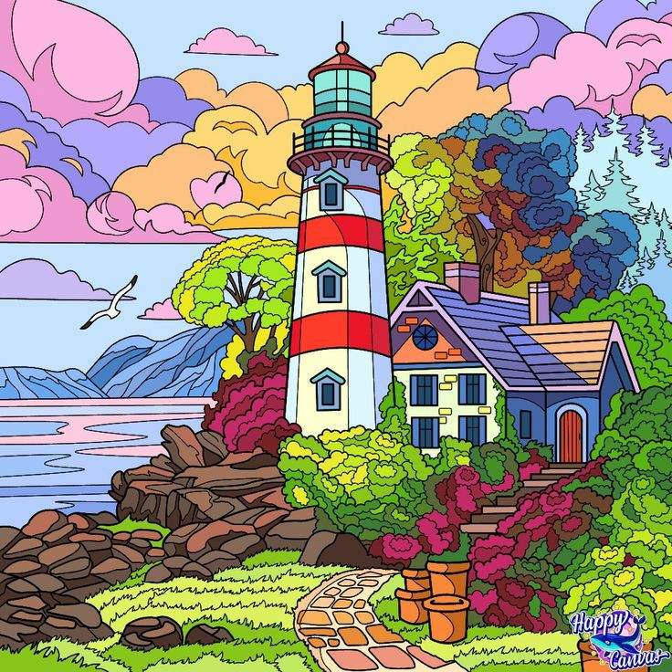 Solve LIGHTHOUSE COTTAGE jigsaw puzzle online with 81 pieces