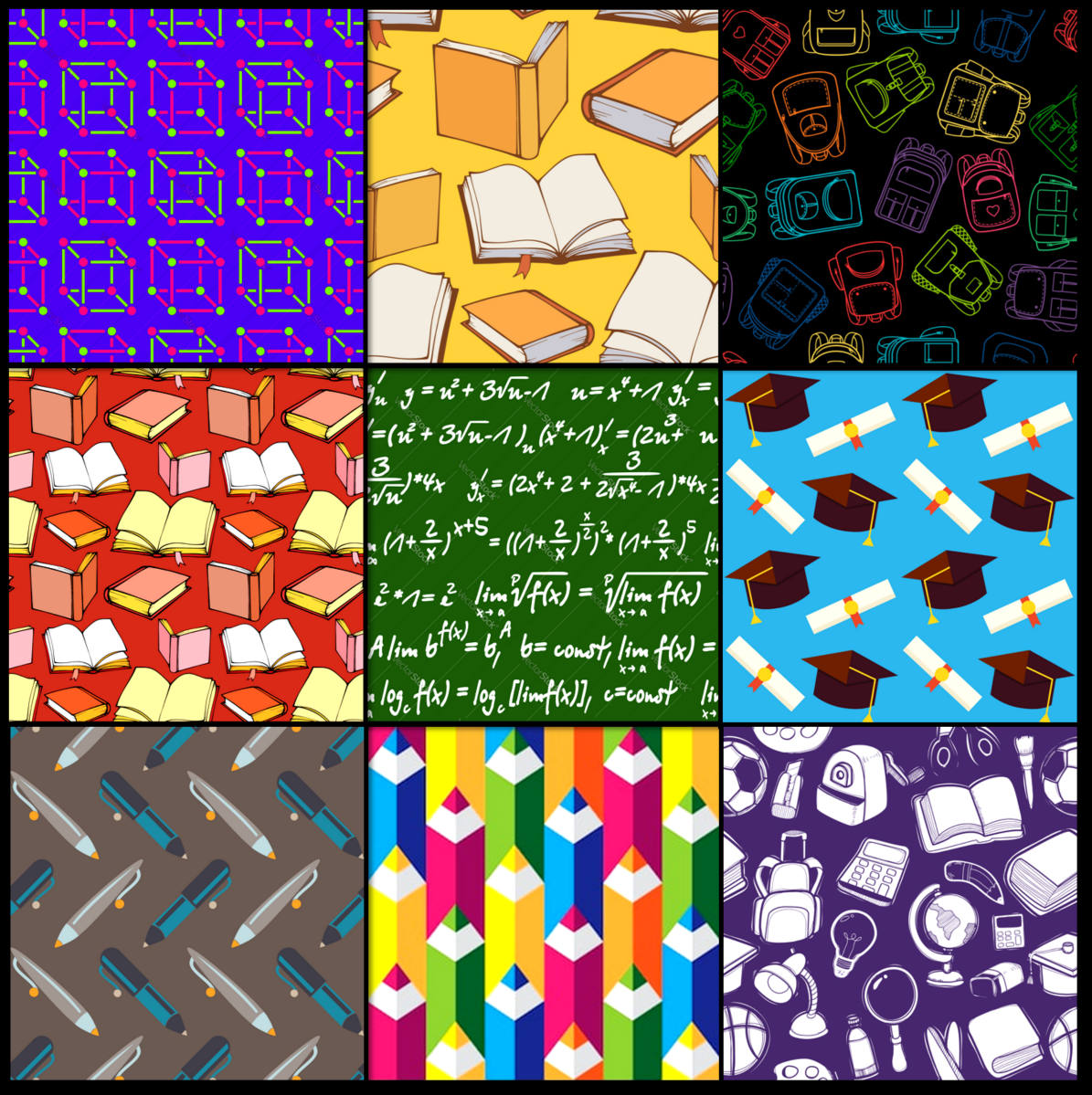 Solve School patterns 2 jigsaw puzzle online with 225 pieces